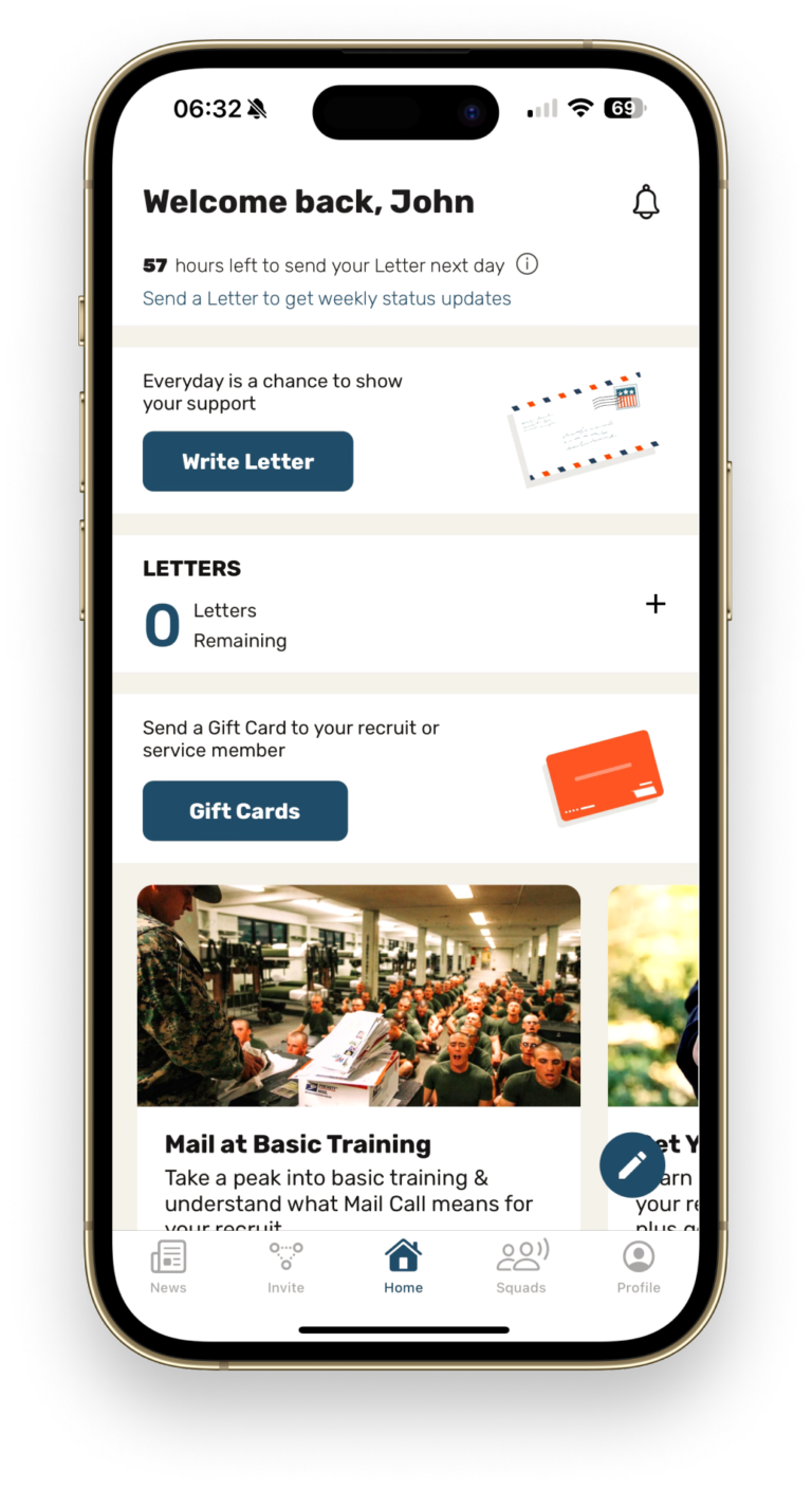 Sandboxx Letters - Sending Letters To Basic Training