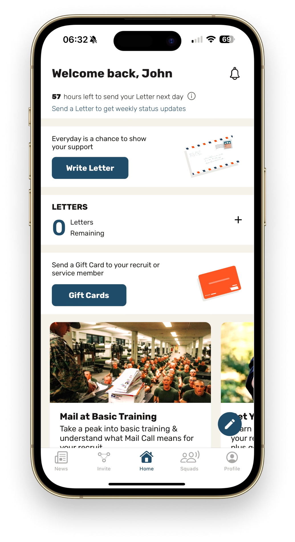 Sandboxx Letters - Sending Letters To Basic Training