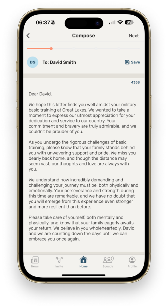 Sandboxx Letters - Sending Letters To Basic Training