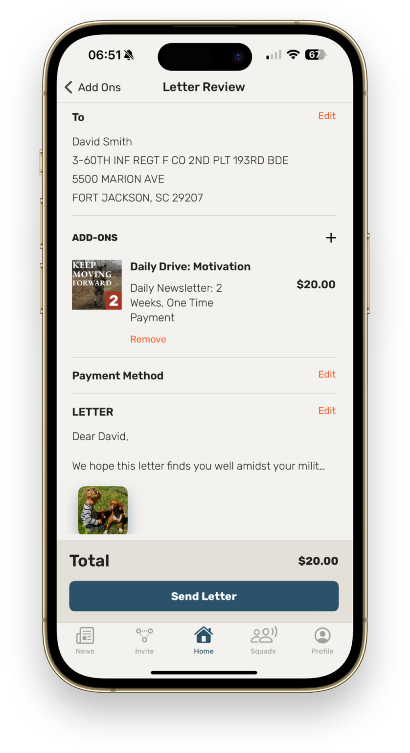 Sandboxx Letters - Sending Letters To Basic Training